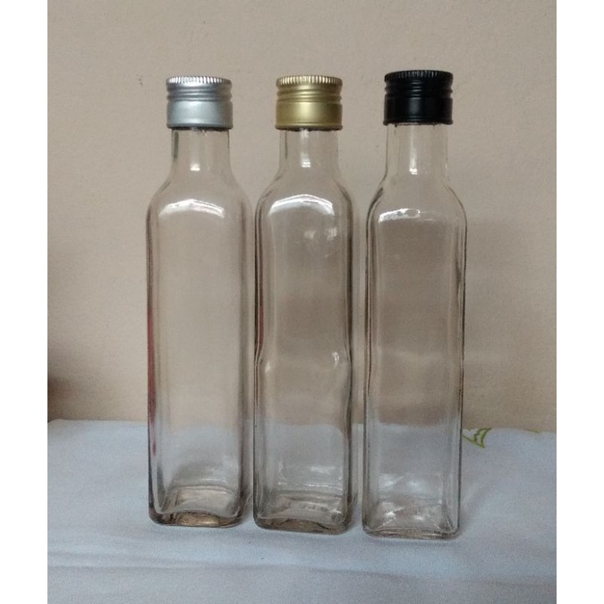 Garrafas de vidro 250ml quadradinhas, caixa com 20 unidades. | Shopee Brasil