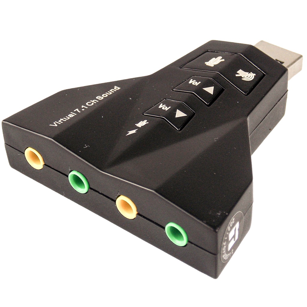 Placa De Som Adaptador Usb Externa De Audio 7.1 PC Notebook - Escorrega ...