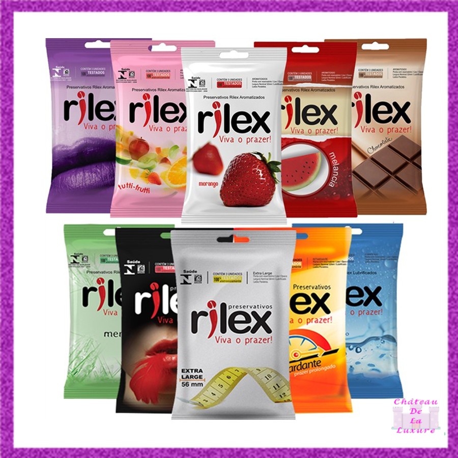 Preservativo Rilex Camisinha Sabores Diversos com 3 unidades / 6 ...