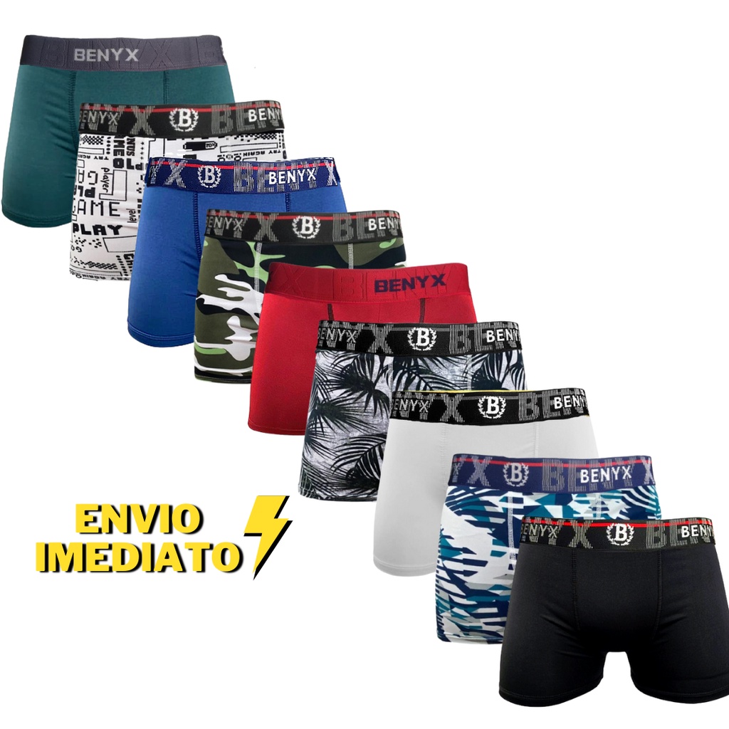 10 Cueca Boxer Masculino Kit Cuecas Box Masculina Kits Diversificado ...