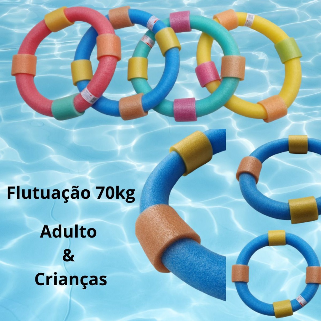 Boia Flutuador Redonda praia piscina adulto criança espaguete cintura ...