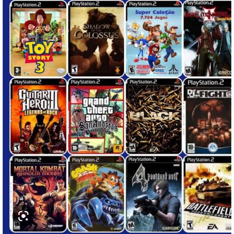 5 jogos ps2(sua escolha) | Shopee Brasil