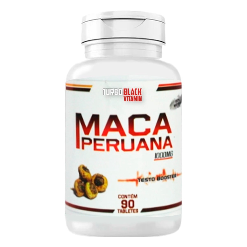 Maca Peruana Pura Concentrada Turbo Black 90 Tabletes 1000 mg | Shopee ...