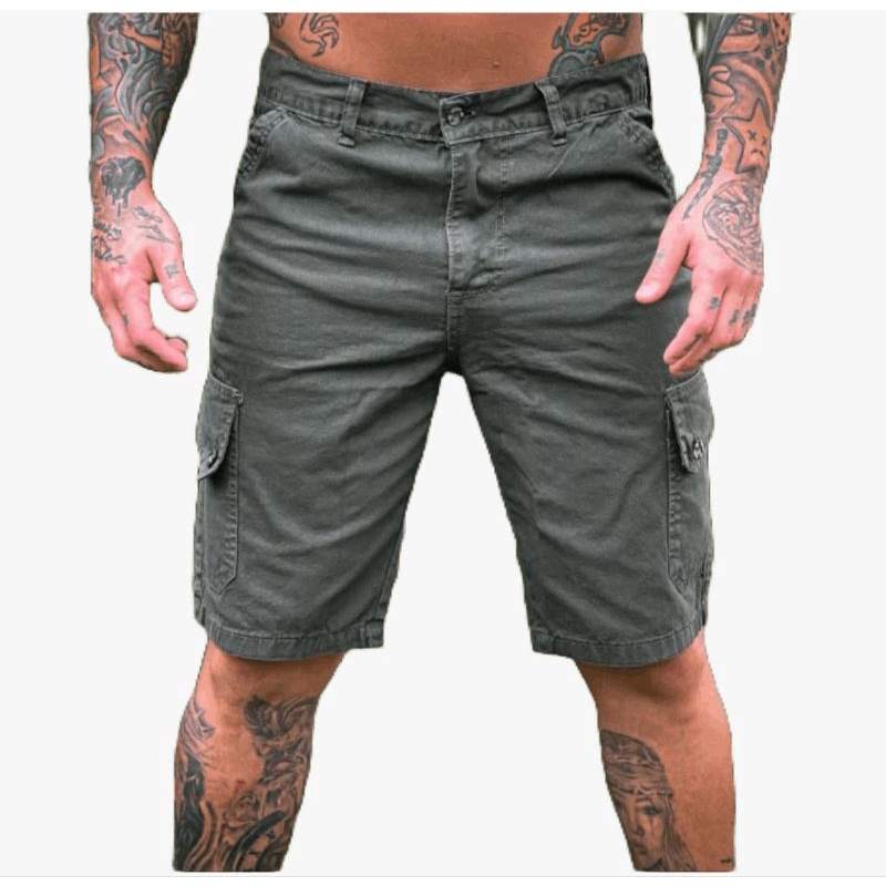 Bermuda Cargo Masculina 6 Bolsos Shopee Brasil