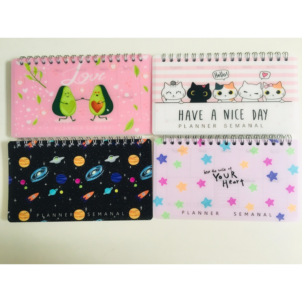 Planner Semanal Agenda de Planejamento Espiral | Shopee Brasil