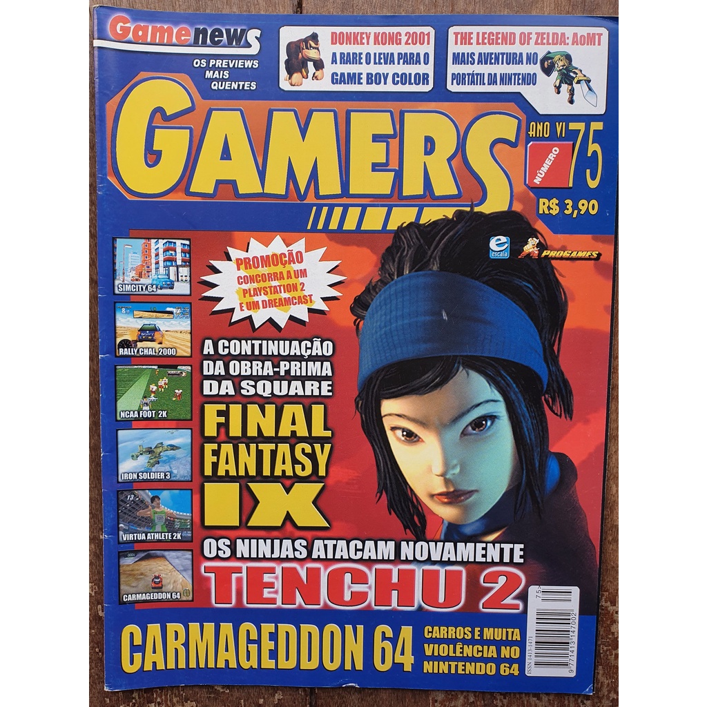 Revista Gamers 75 (final Fantasy Ix, Tenchu 2, Carmageddon) | Shopee Brasil