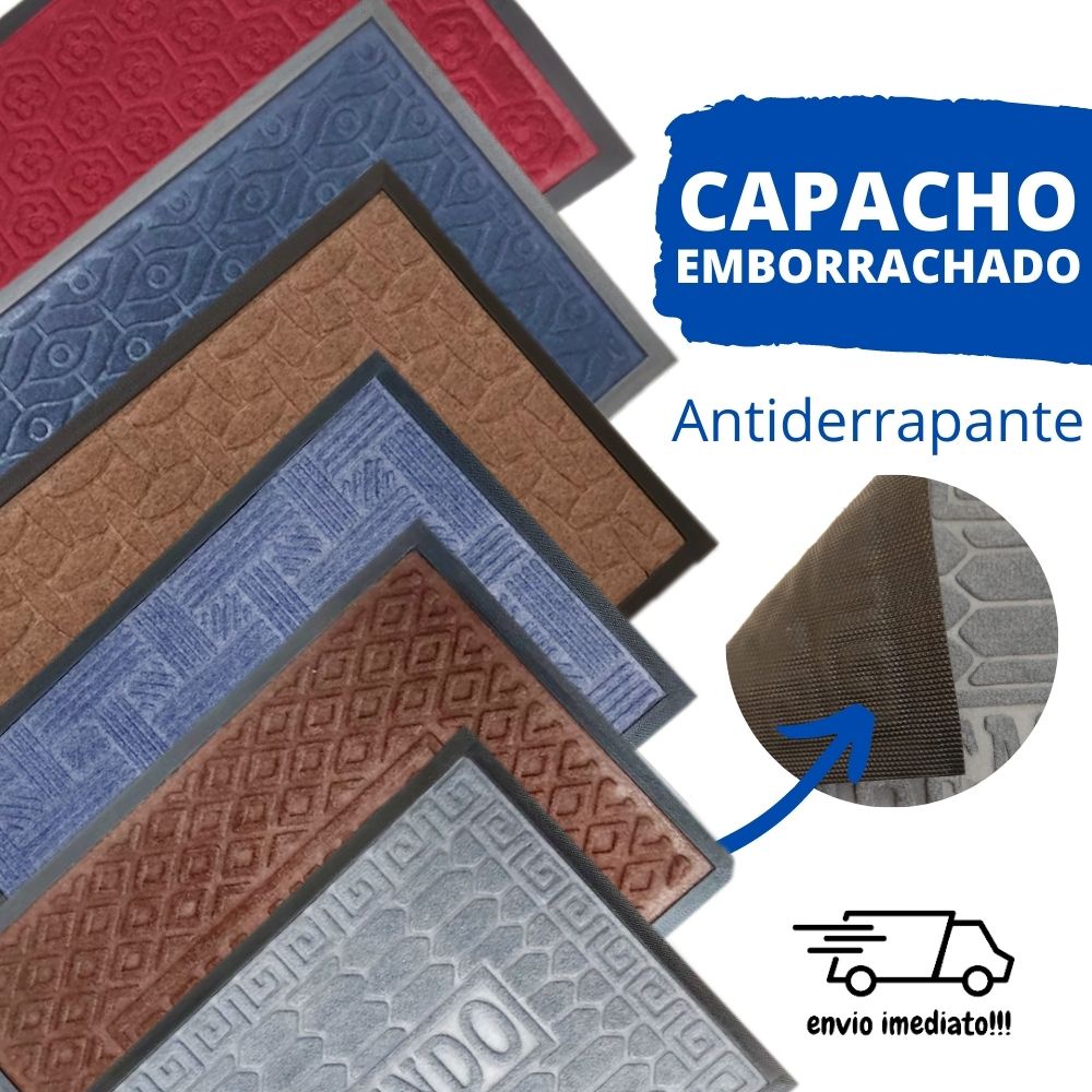 Tapete Capacho de Porta 40x60cm Antiderrapante Sala Quarto Escritorio ...