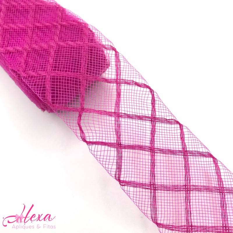 Fita Crinol Trabalhado Pink (38mm) - 1 Metro | Shopee Brasil