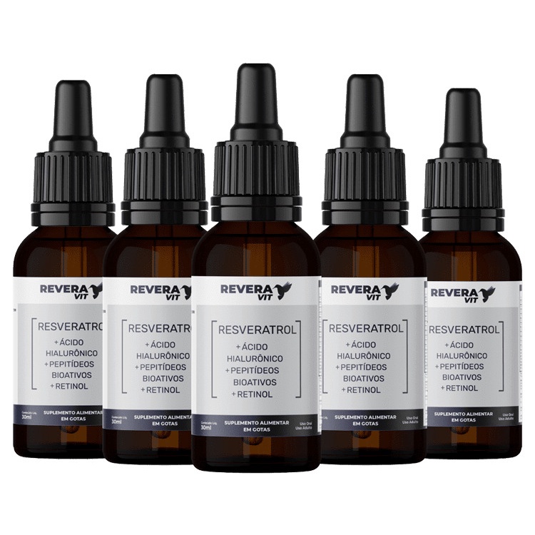 4 FRASCOS REVERA VIT RESVERATROL SUPER POTENTE | Shopee Brasil