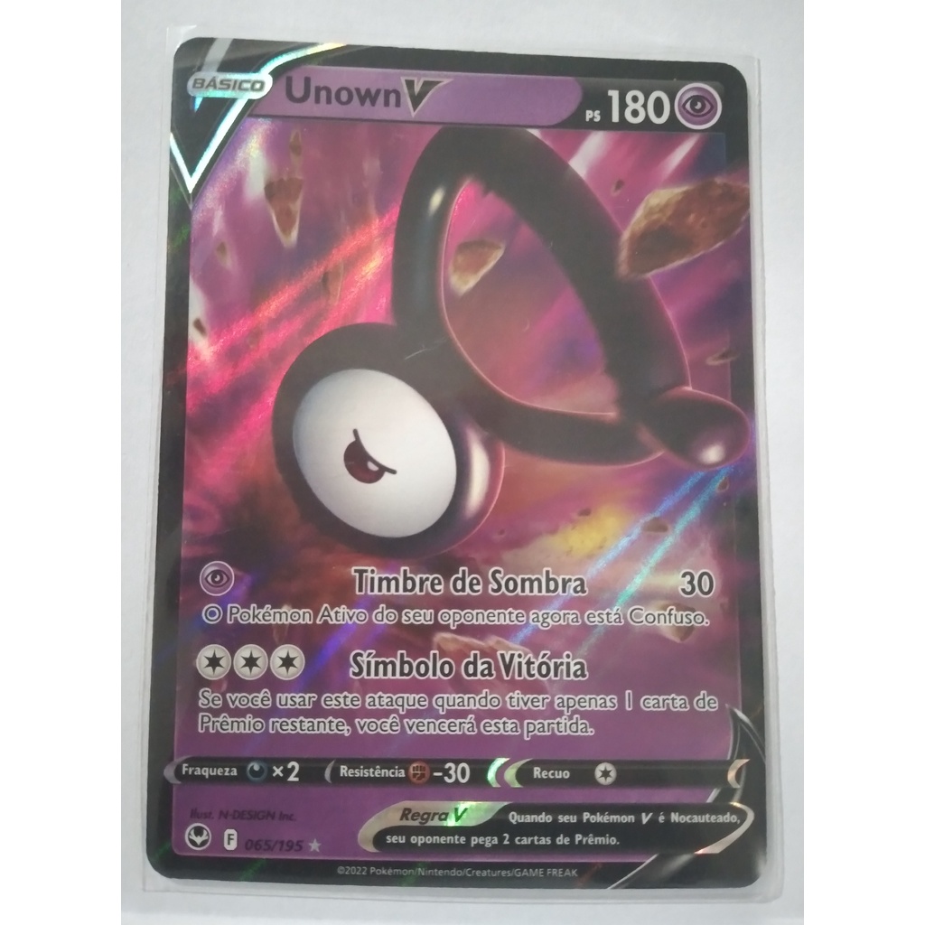 Carta Pokémon - TCG - Unown-V (065/195) | Shopee Brasil