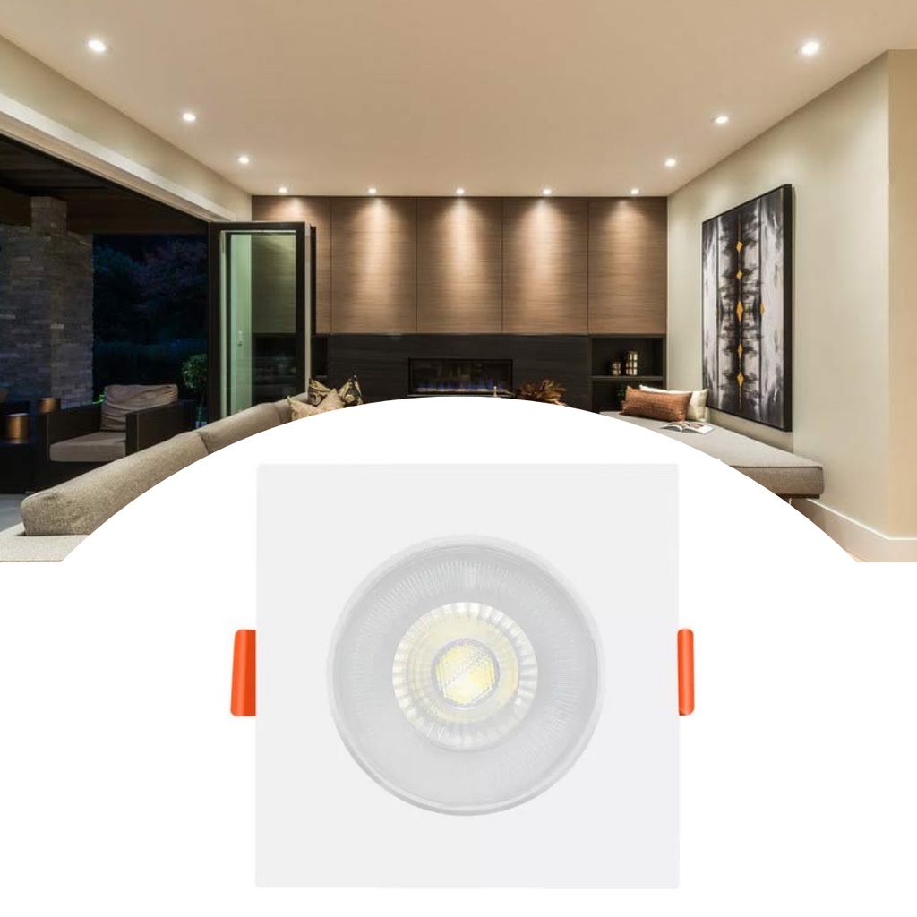 Spot Led Embutir 5w Quadrado Direcionável Dicroica Luz Fria Bivolt para ...