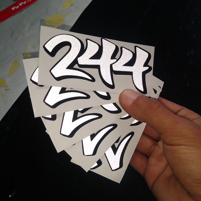 ADESIVO ORIGINAL 244 REFLETIVO , REFLETE NO ESCURO , BRILHA NA LUZ ...