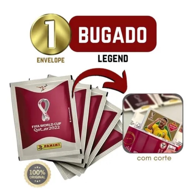 Pacote Bugado c/ Corte - Figurinha Copa Do Mundo Com Legend Original ...