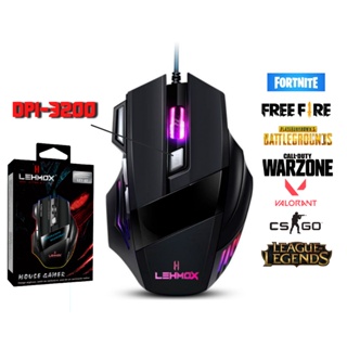 Mouse Gamer Profissional Lehmox Hyper Mause de Alta Performance PRO 3200dpi LED Rgb Lehmox - lEY ...
