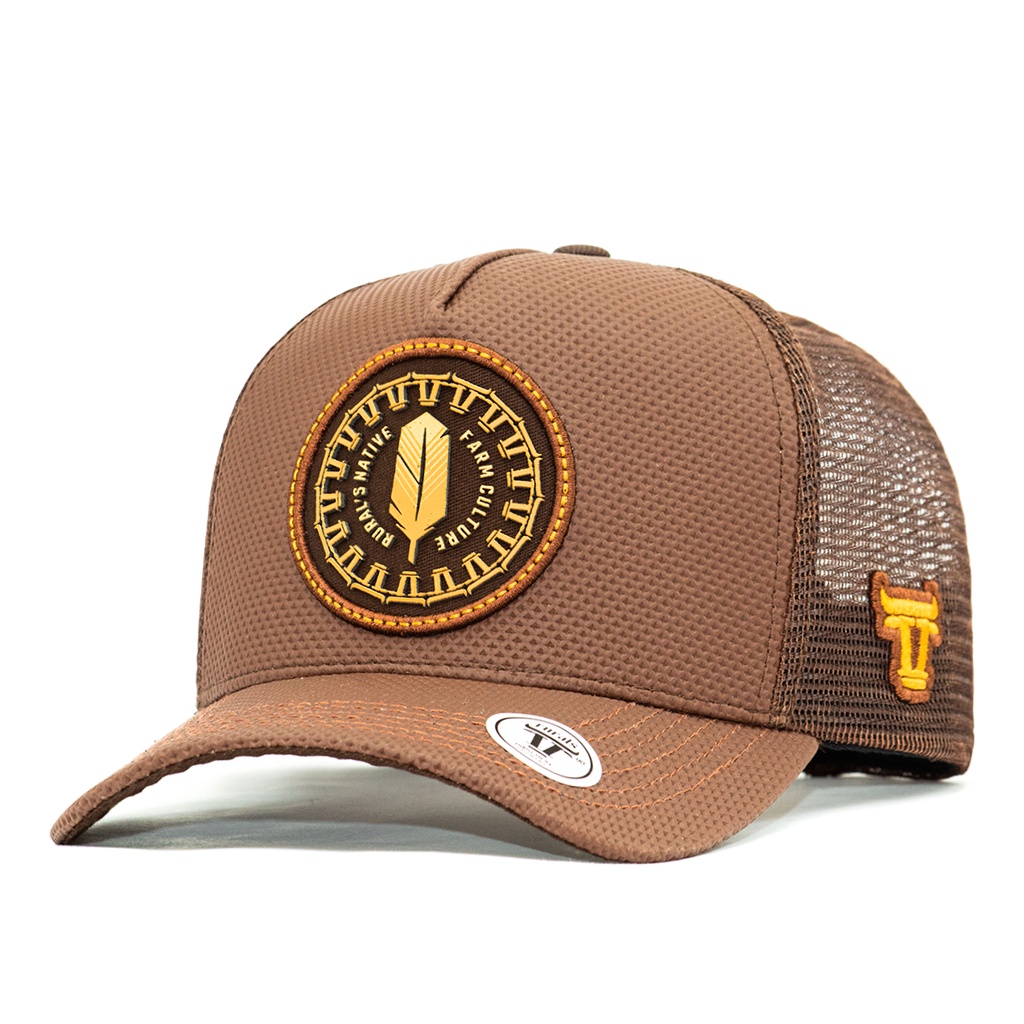 bone chapeu aba curva americano trucker made native rooster | Shopee Brasil