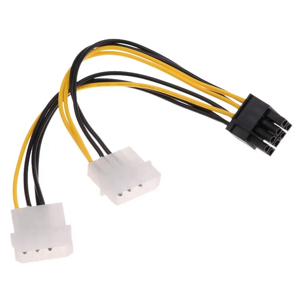 Cabo Adaptador 8 Pinos 6+2 Pci Express P/molex Duplo Para Placa de ...