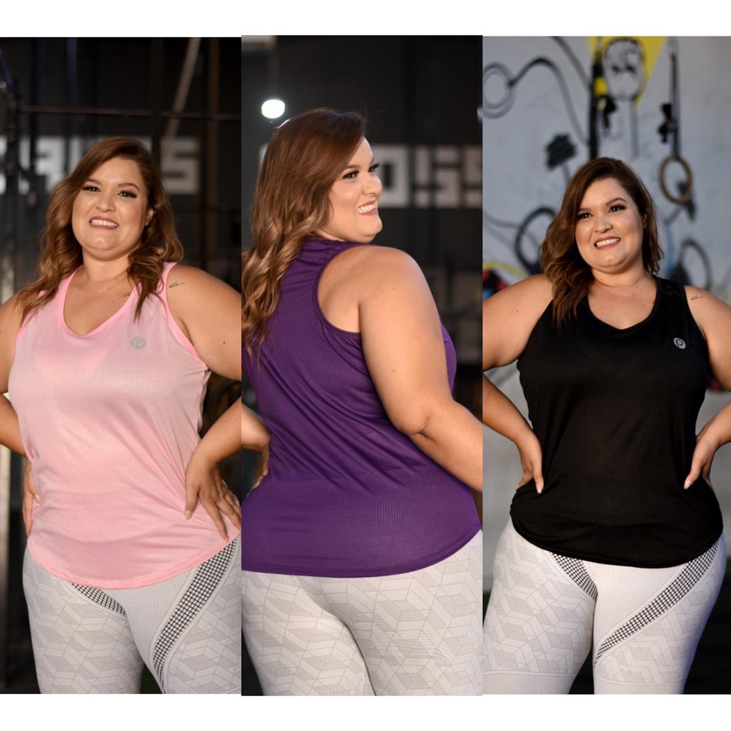 Regata Visco Furadinha Dry Fit Feminina Fitness Academia Blogueirinha P ...