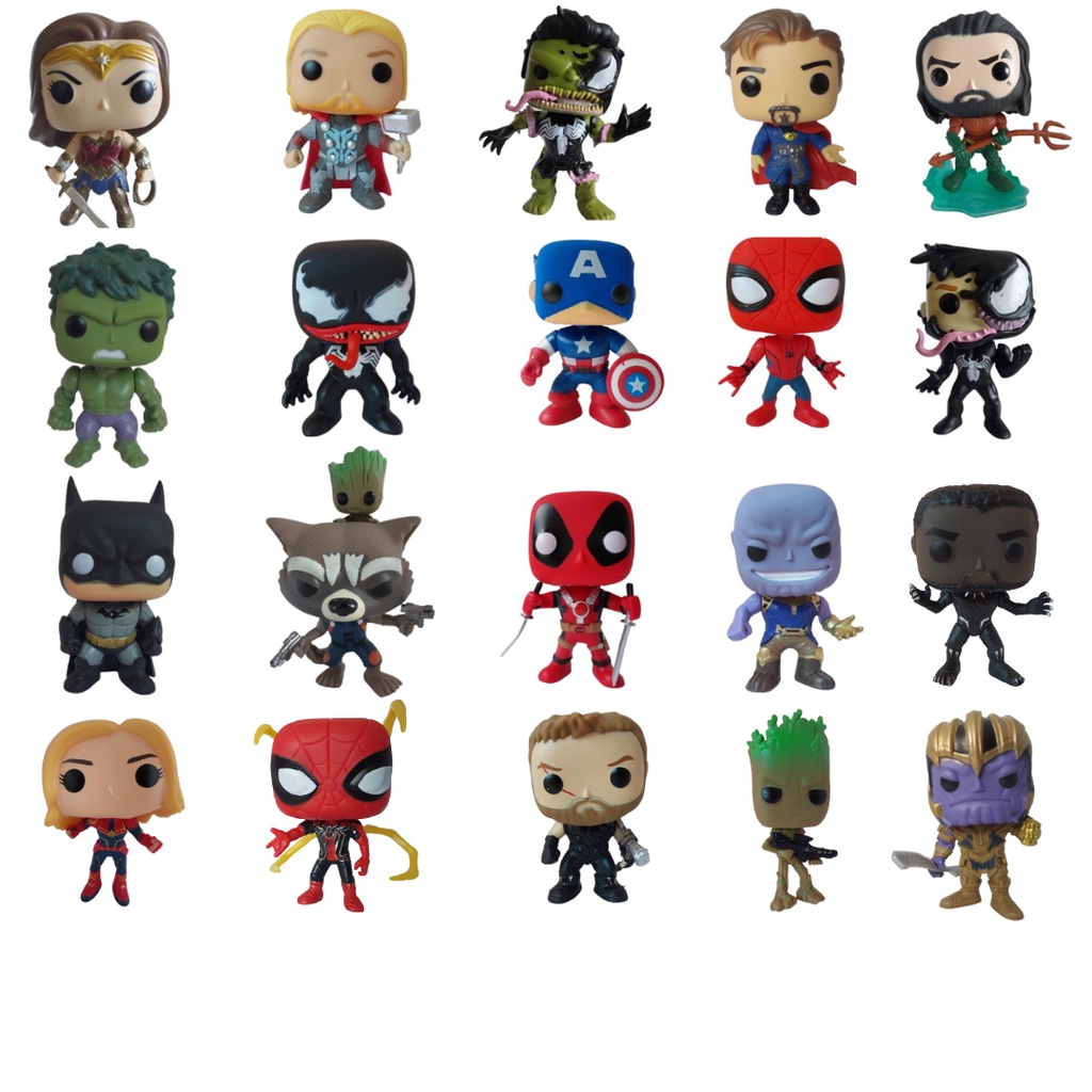 Funko de Super Heroi Marvel DC Boneco Avengers e Liga da Justiça Figura ...