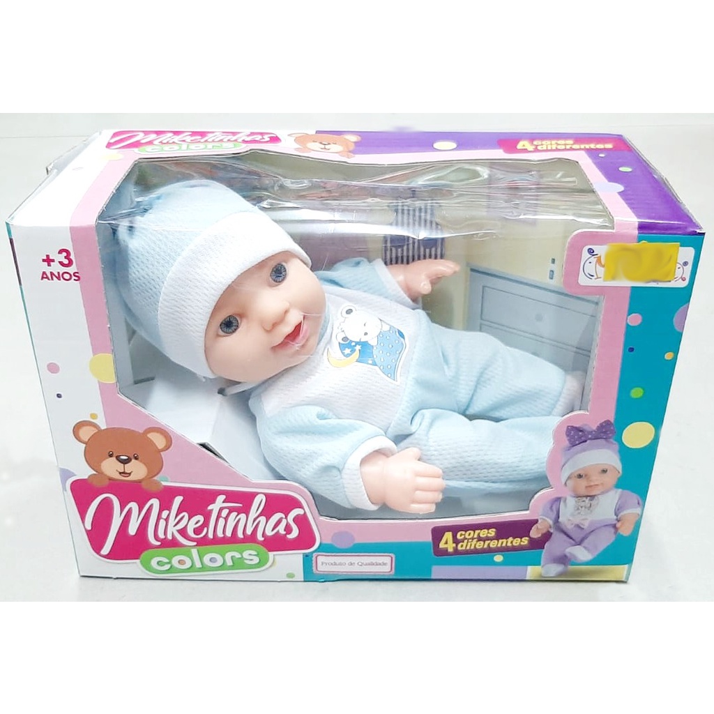 Boneca Miketinhas Colors - 4 Cores diferentes | Shopee Brasil