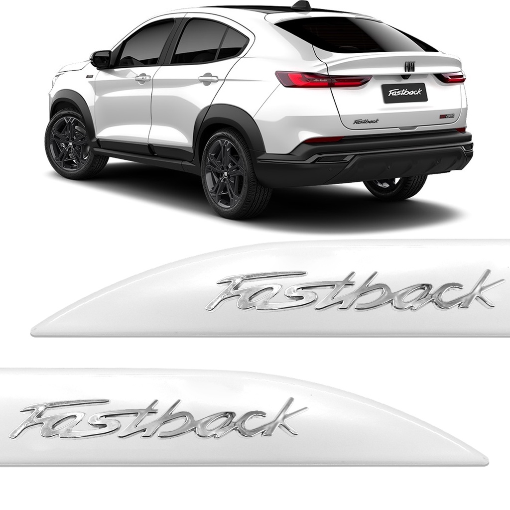 Friso Lateral Fastback 2023 Branco Banchisa Escrita Cromada | Shopee Brasil