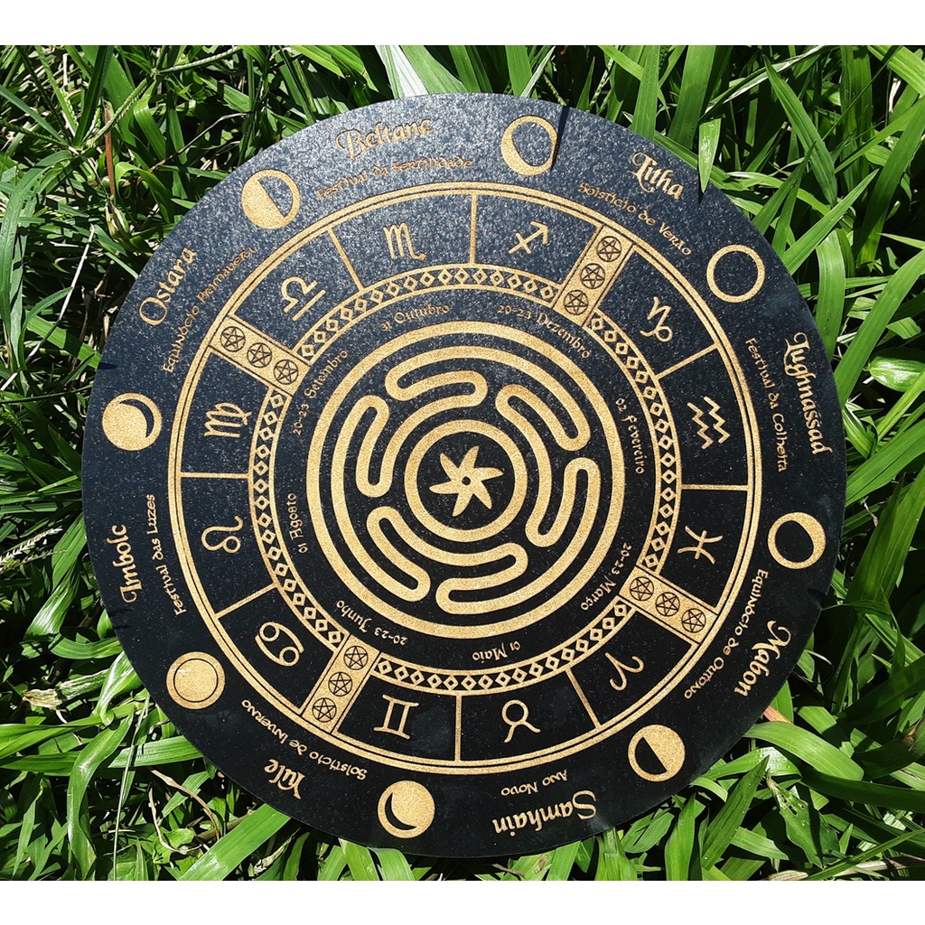 Roda do Ano Hemisfério Sul Calendário Pagão Witch Deusa Tríplice Hécate Bruxa | Shopee Brasil