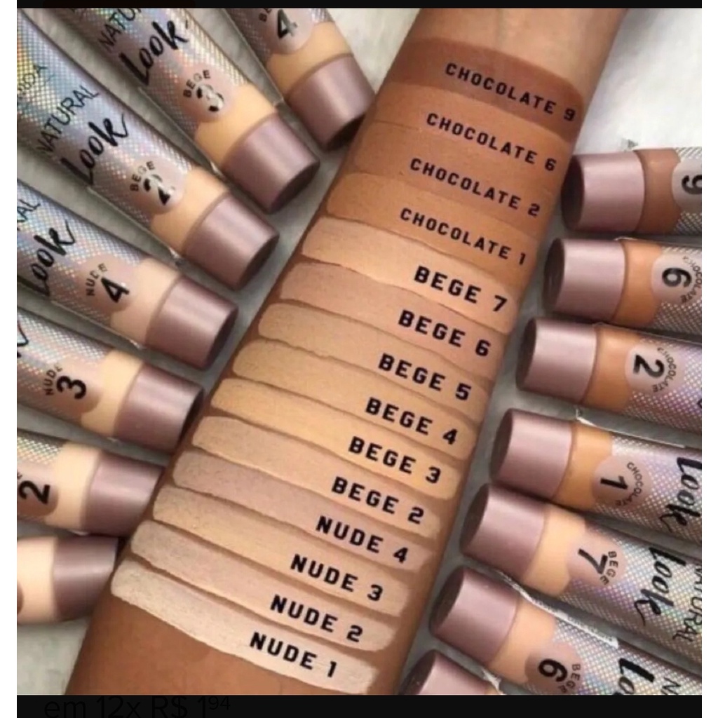 Base Ruby Rose Natural Look Bege 2 - 3 Alta Cobertura | Shopee Brasil