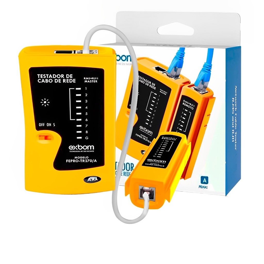 Testador Crimpagem Cabo De Rede Rj45 Rj11 Cat5 Cat6 Lan Telefone Com ...