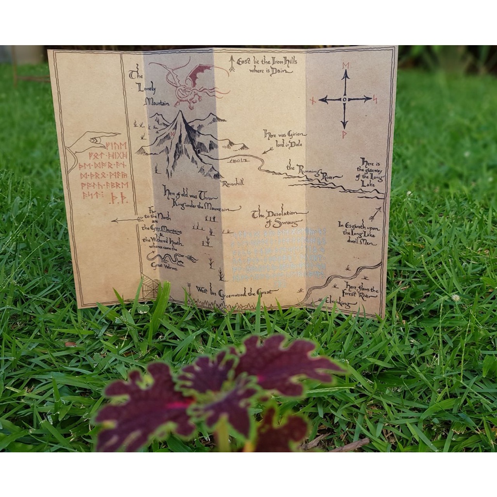 Mapa da Montanha Solitária - Mapa de Thorin - O Hobbit - Senhor dos Anéis - Erebor - J. R. R ...