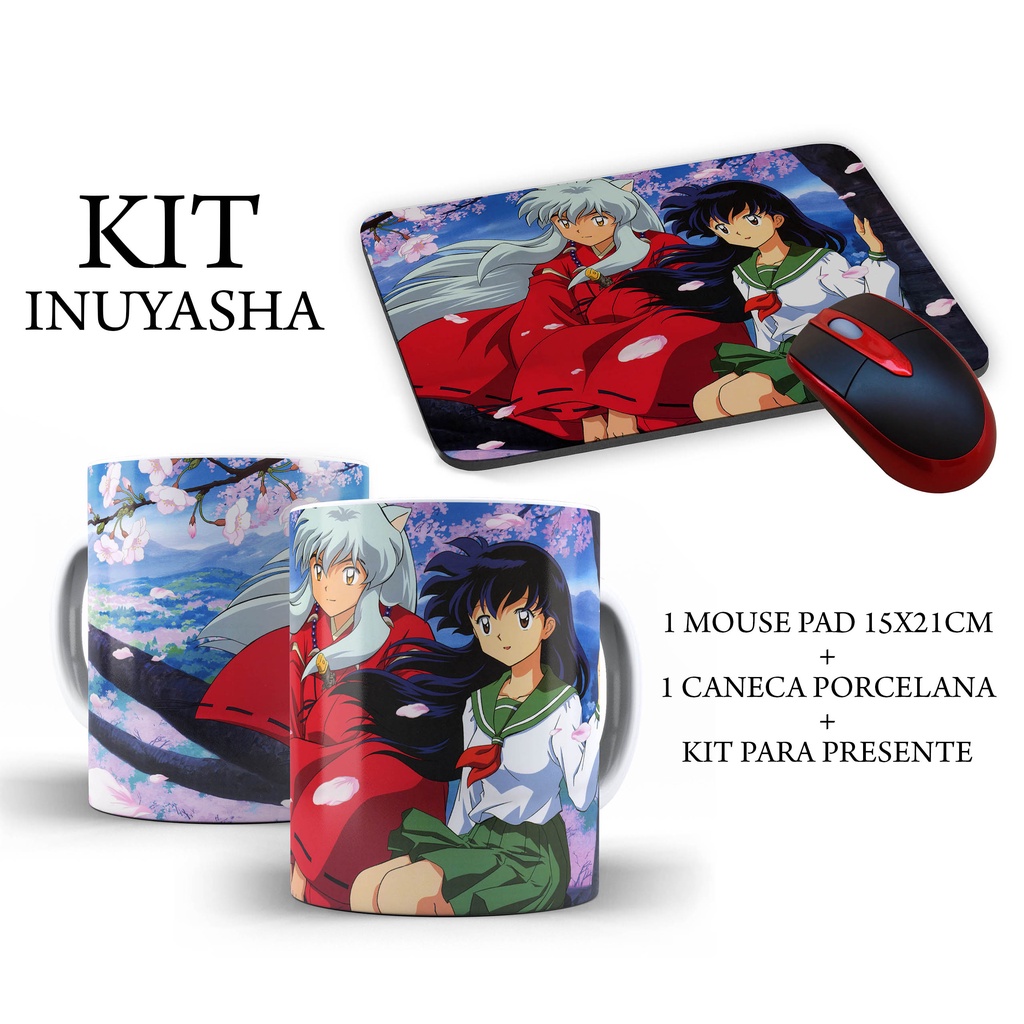 Kit Caneca + Mouse pad Inuyasha Anime presente 325ml - 007225 | Shopee ...
