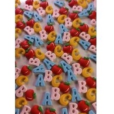 kit aplique ABC em biscuit 10unidades | Shopee Brasil