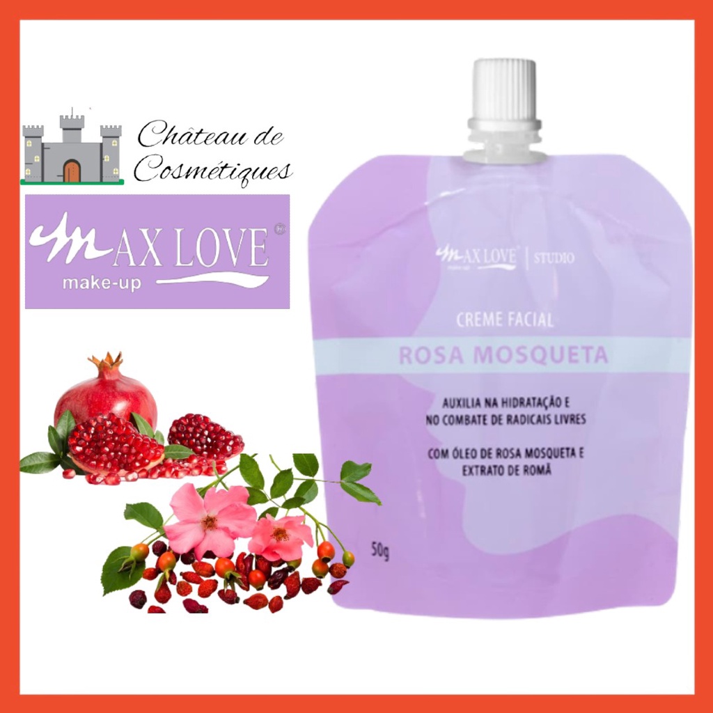 Creme Facial Rosa Mosqueta Max Love 50g | Shopee Brasil