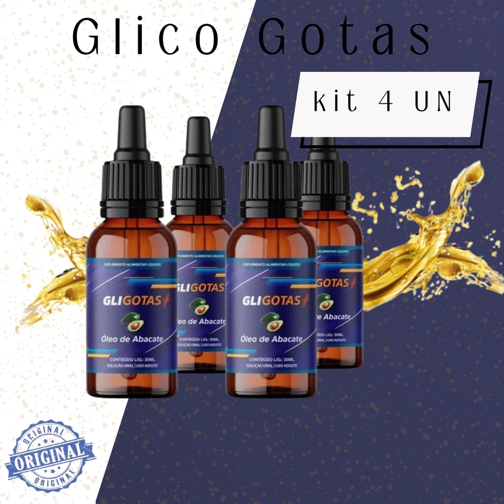 4 GLICO GOTAS ORIGINAL SUPER EFICAZ | Shopee Brasil