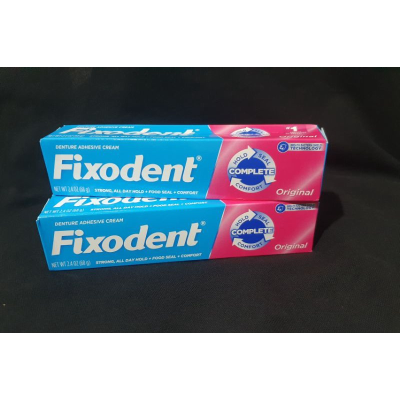 Fixodent original 68 g( kit com 02 unidades) | Shopee Brasil