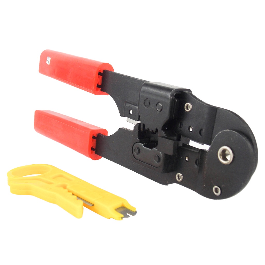 Alicate Crimpador Rede Rj45 8p8c + Desencapador De Fio - Desconto no Preço