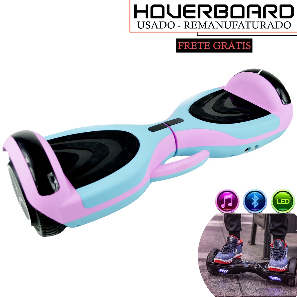 Hoverboard Overboard Infantil Usado 6,5 Poleg. Com LED Bluetooth MP3 ...