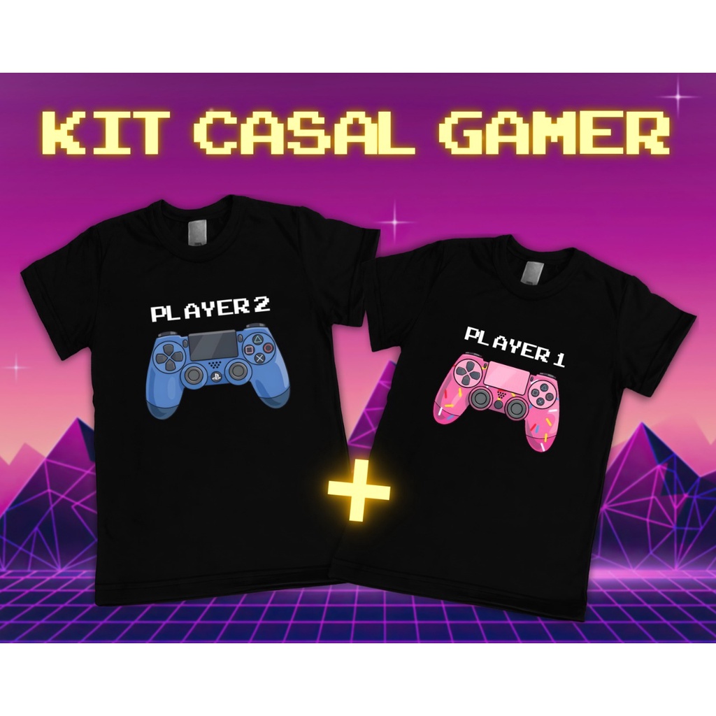 Camiseta de casal gamer / conjunto de casal / kit gamer | Shopee Brasil