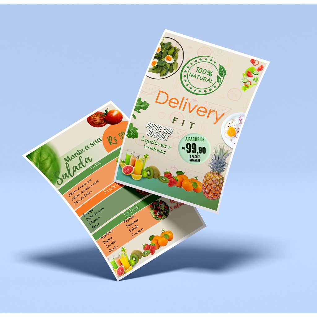 Panfletos - Coloridos 10x14cm FRENTE e VERSO (100, 200, 300, 400 e 500 ...