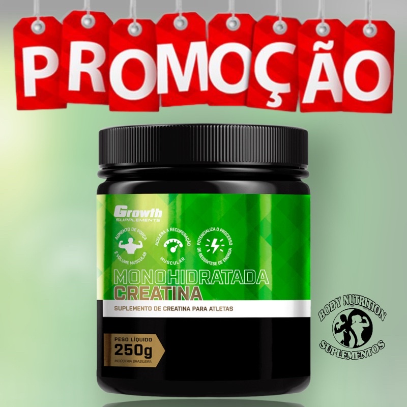 Creatina Monohidratada 250g Growth Supplements Shopee Brasil