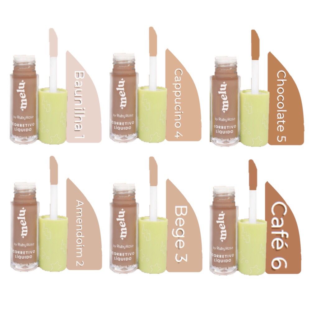 Corretivo Melu by Ruby Rose Cobertura Leve Cor Capuccino 4 - Escorrega ...