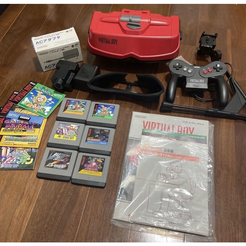 Nintendo VIRTUAL BOY Video Game Console 6 software Rare no BOX JP ...