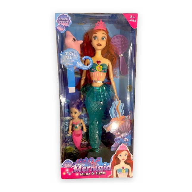 BONECA SEREIA MERMAID,A MUSICAL COM LUZ | Shopee Brasil