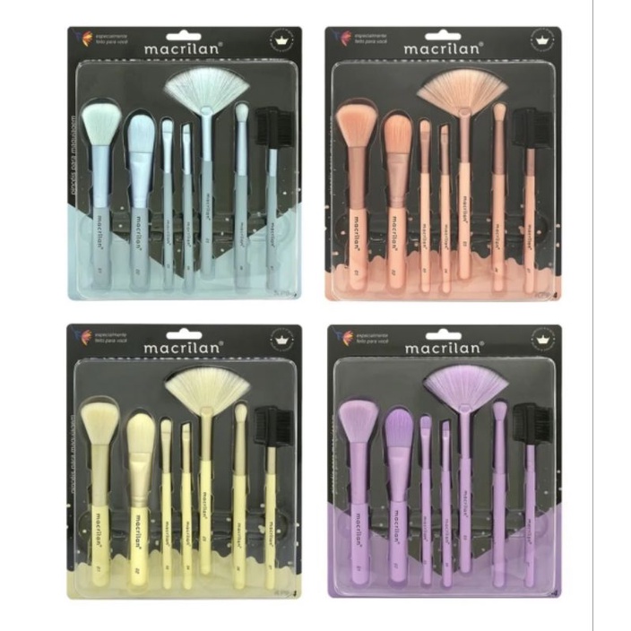 kit pincel macrilan 7 itens KP9-4 | Shopee Brasil
