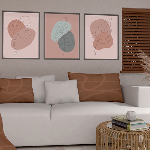 KIT Quadros Decorativos - 3 Unidades - Design exclusivo - Tema Moderno ...