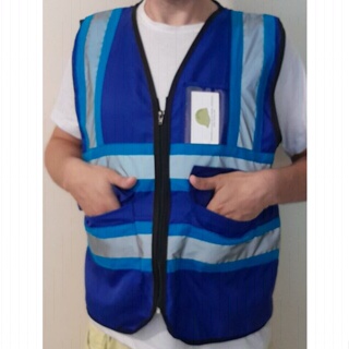 COLETE REFLETIVO AZUL DETALHES EM AZUL TURQUESA | Shopee Brasil