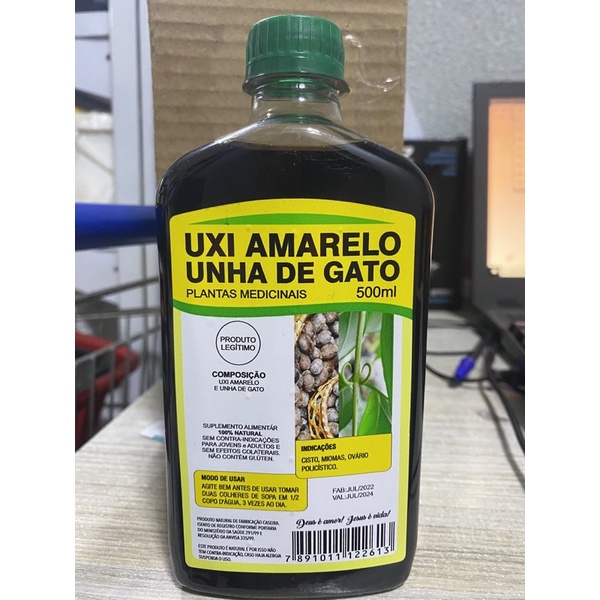 Uxi Amarelo 500ML - PLANTAS MEDICINAIS | Shopee Brasil