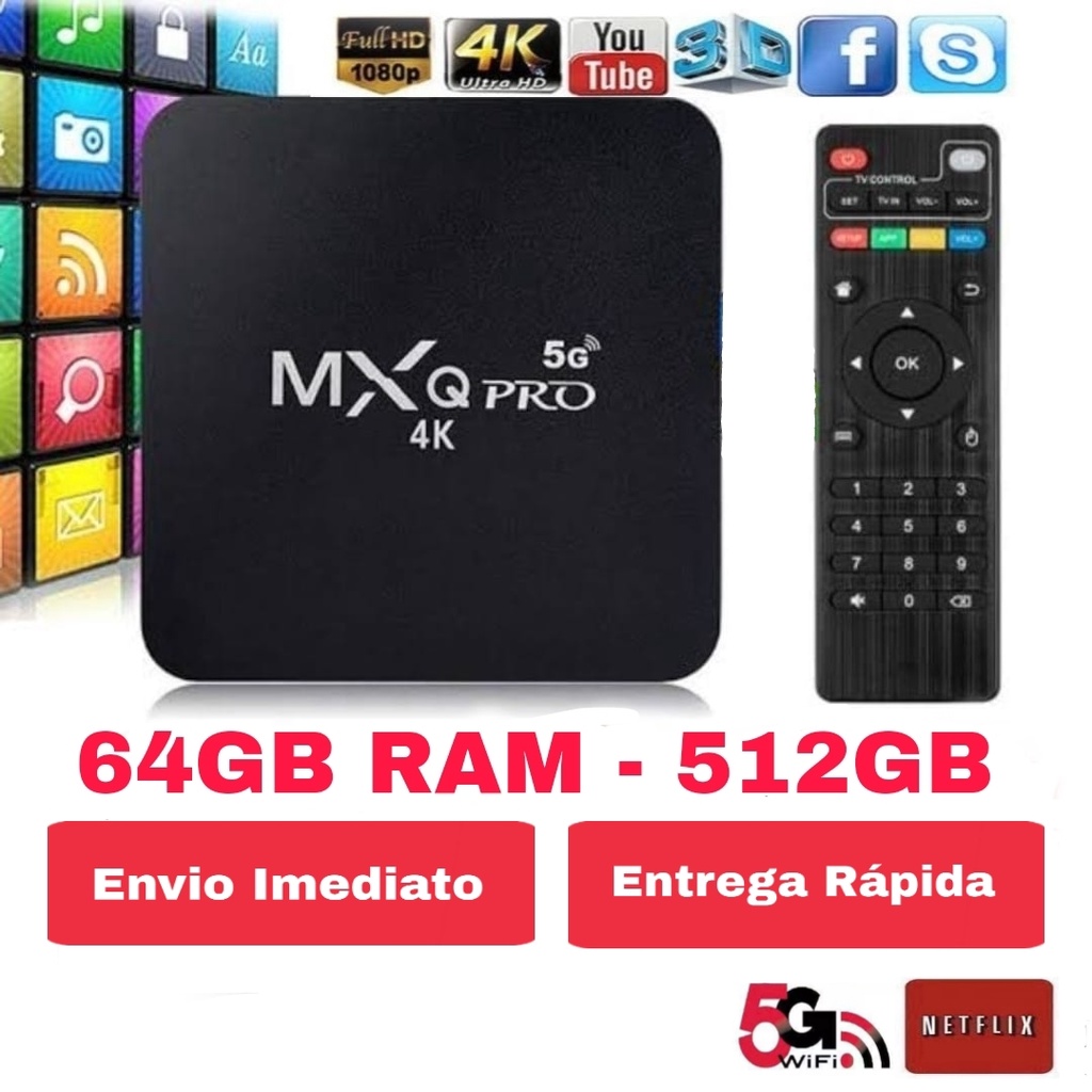 Smart Box Tv 4K 64GB/512GB 5G - Última Geração - Envio Imediato ...