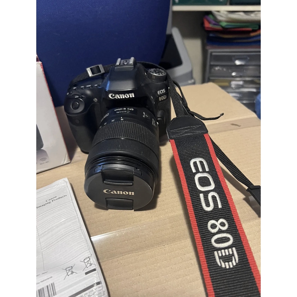 Canon EOS 80D 24.2MP Digital SLR Camera - Black (Kit w/ EF-S 18-135mm ...