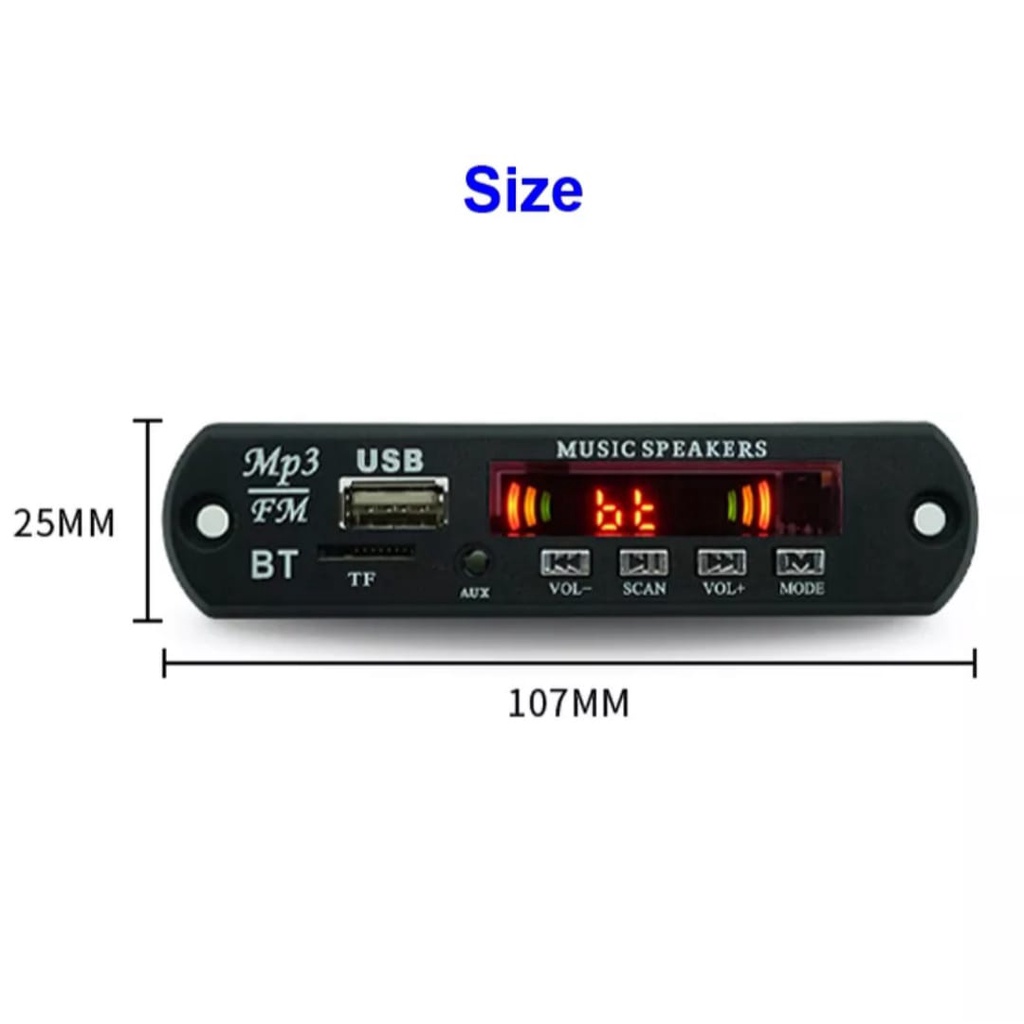 Placa Decodificadora Bluetooth/mp3/usb/sd//fm/entrada Aux e caixa Bob ...