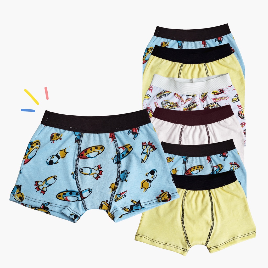 Cueca Box Infantil Kit Com 7 | KIT Cueca Boxer Semanal | Shopee Brasil