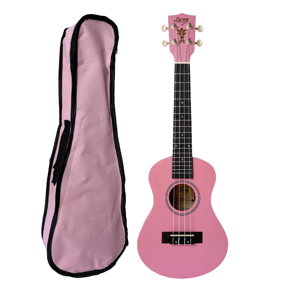 Ukulele Rosa Seven Concert Suk-23 PI C/ Capa | Shopee Brasil